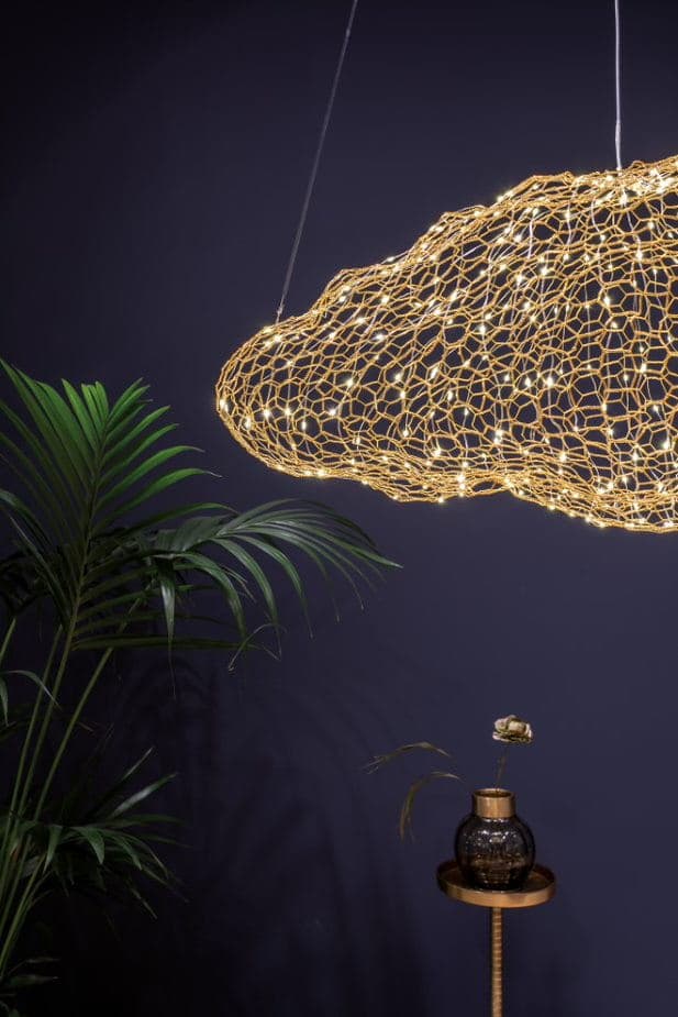 Ażurowa lampa designerska STARDUST P0432 Maxlight LED 1+8W 3000K sufitowa stal złota - sklep ...