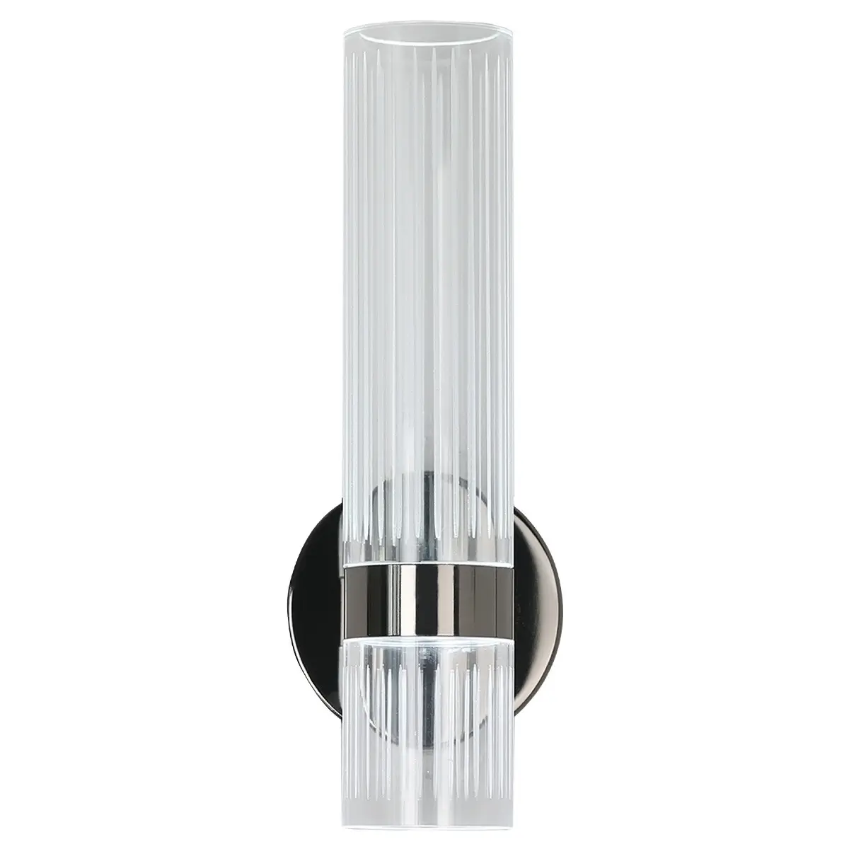 Ryflowana naścienna lampa Ambiente LP-1510/1W GR przezroczysty grafit - sklep MLAMP.PL